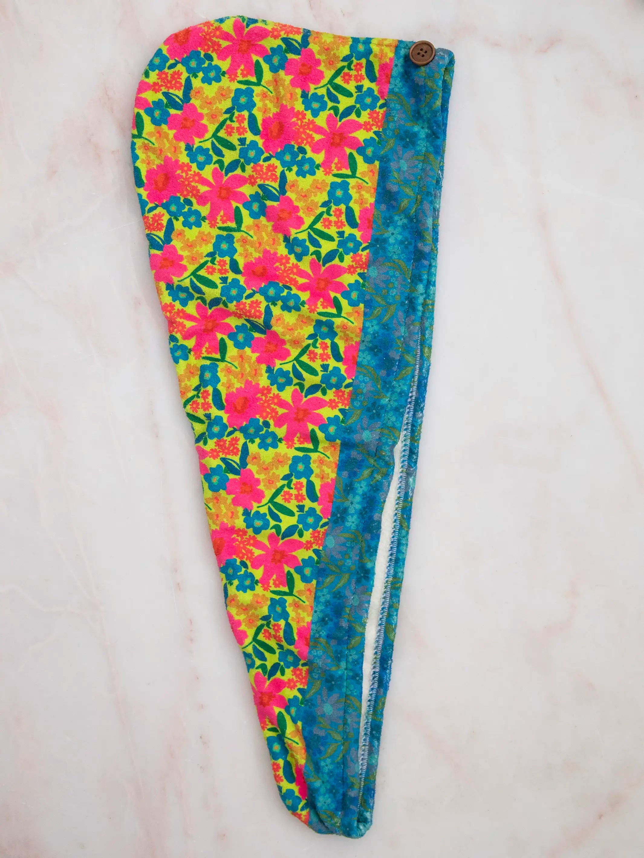 Microfiber Hair Towel Wrap - Teal Floral – Natural Life
