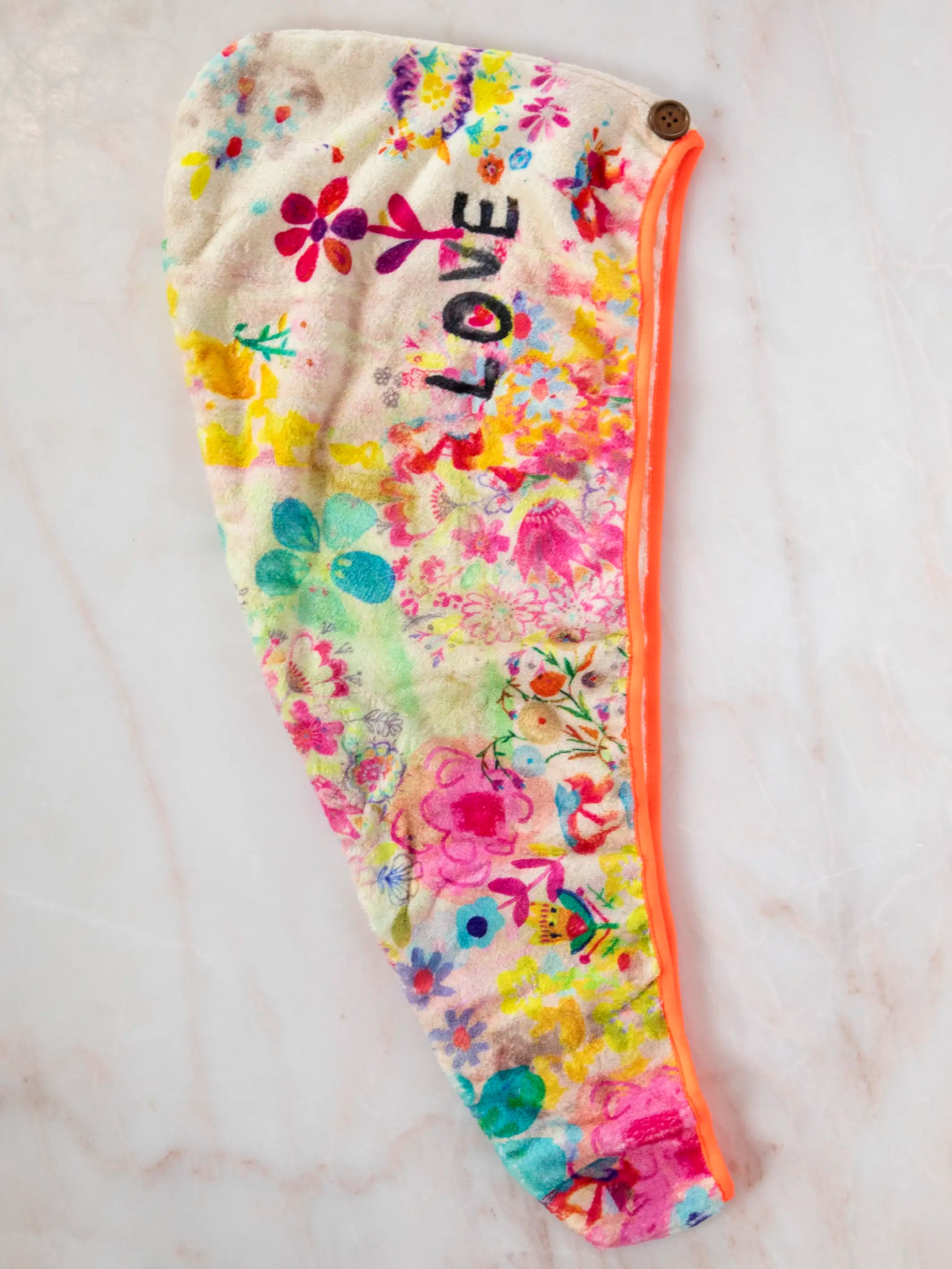 Microfiber Hair Towel Wrap - Teal Floral – Natural Life