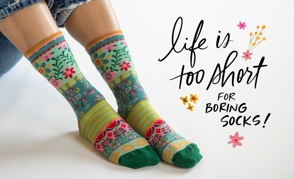 Cute Fun & Colorful Boho Socks & Slippers at Natural Life