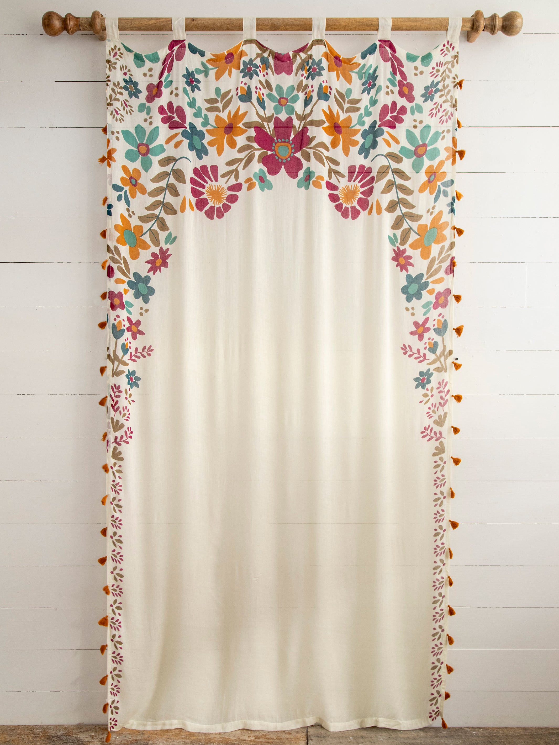 Printed Curtain Panel - Taupe Motif – Natural Life
