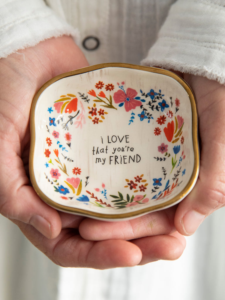 Antiqued Trinket Bowl - Friend – Natural Life