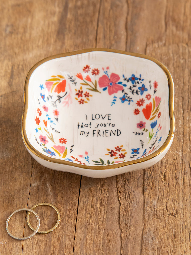 Antiqued Trinket Bowl - Friend – Natural Life