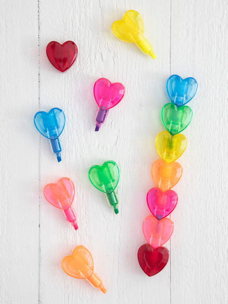 Stackable Heart Highlighters, Set of 2 – Natural Life