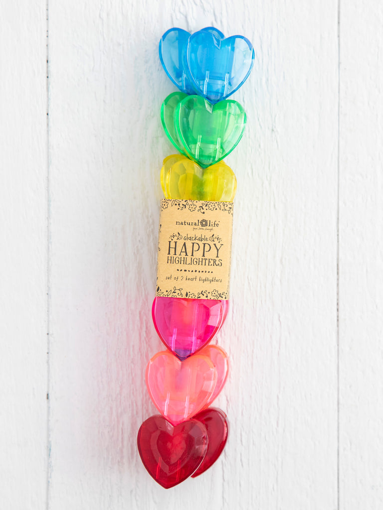 Stackable Heart Highlighters, Set of 2 – Natural Life