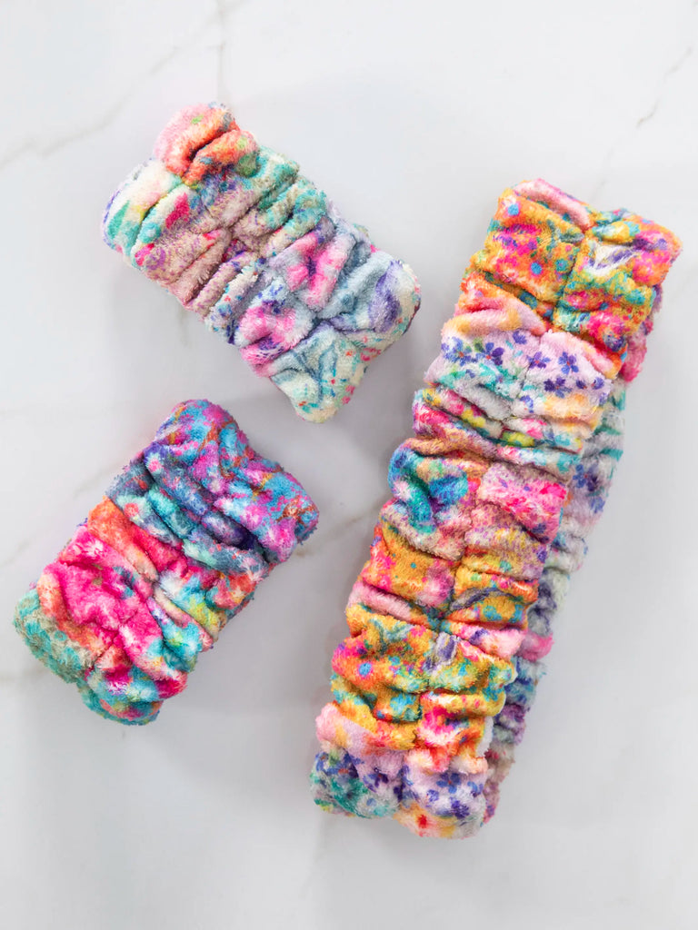 Wash Band Set - Pink Watercolor Patchwork – Natural Life