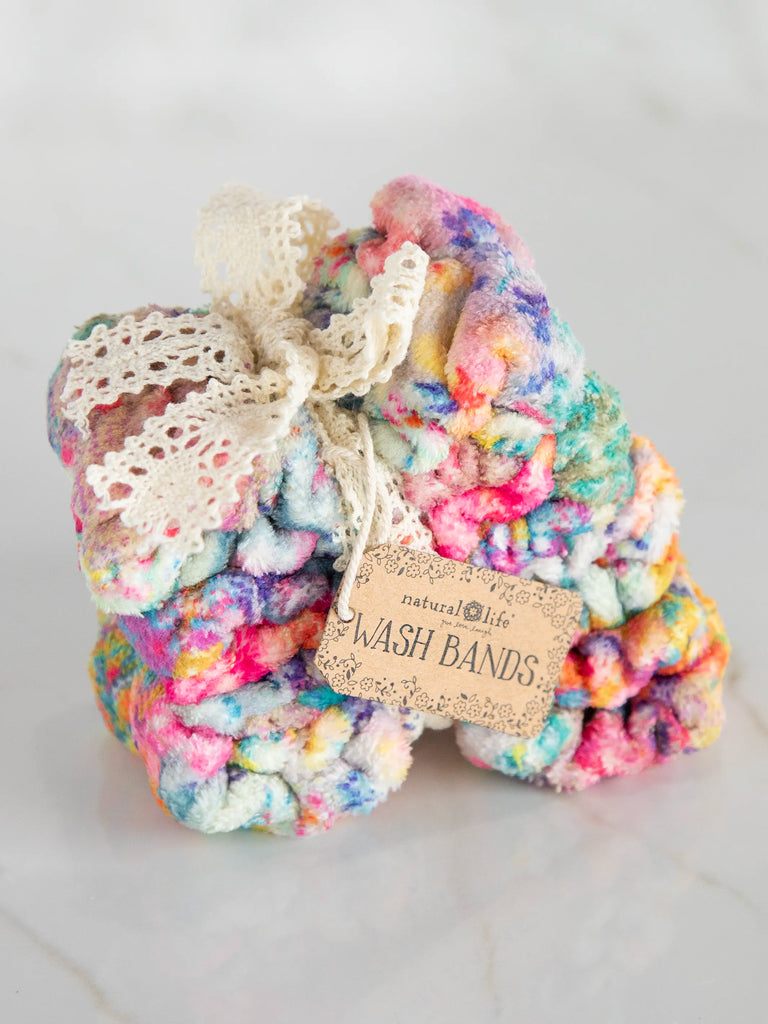 Wash Band Set - Pink Watercolor Patchwork – Natural Life