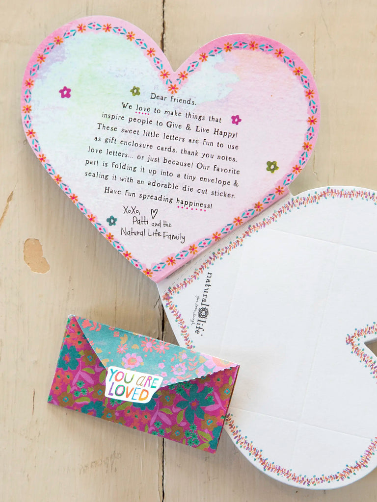 Little Envelope Letters - Blue Heart – Natural Life