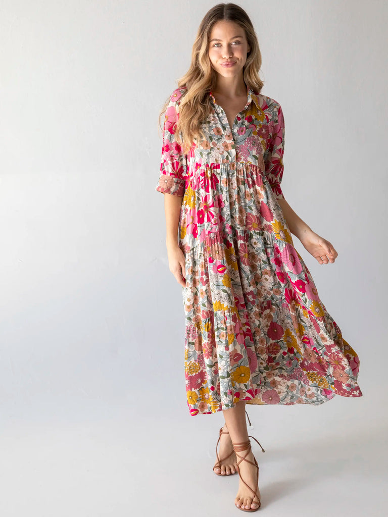Rebecca Midi Dress - Vintage Floral – Natural Life