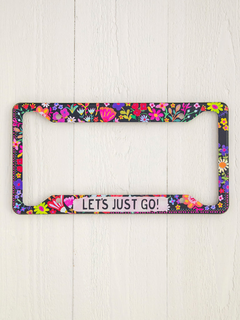 License Plate Frame - Let's Just Go – Natural Life