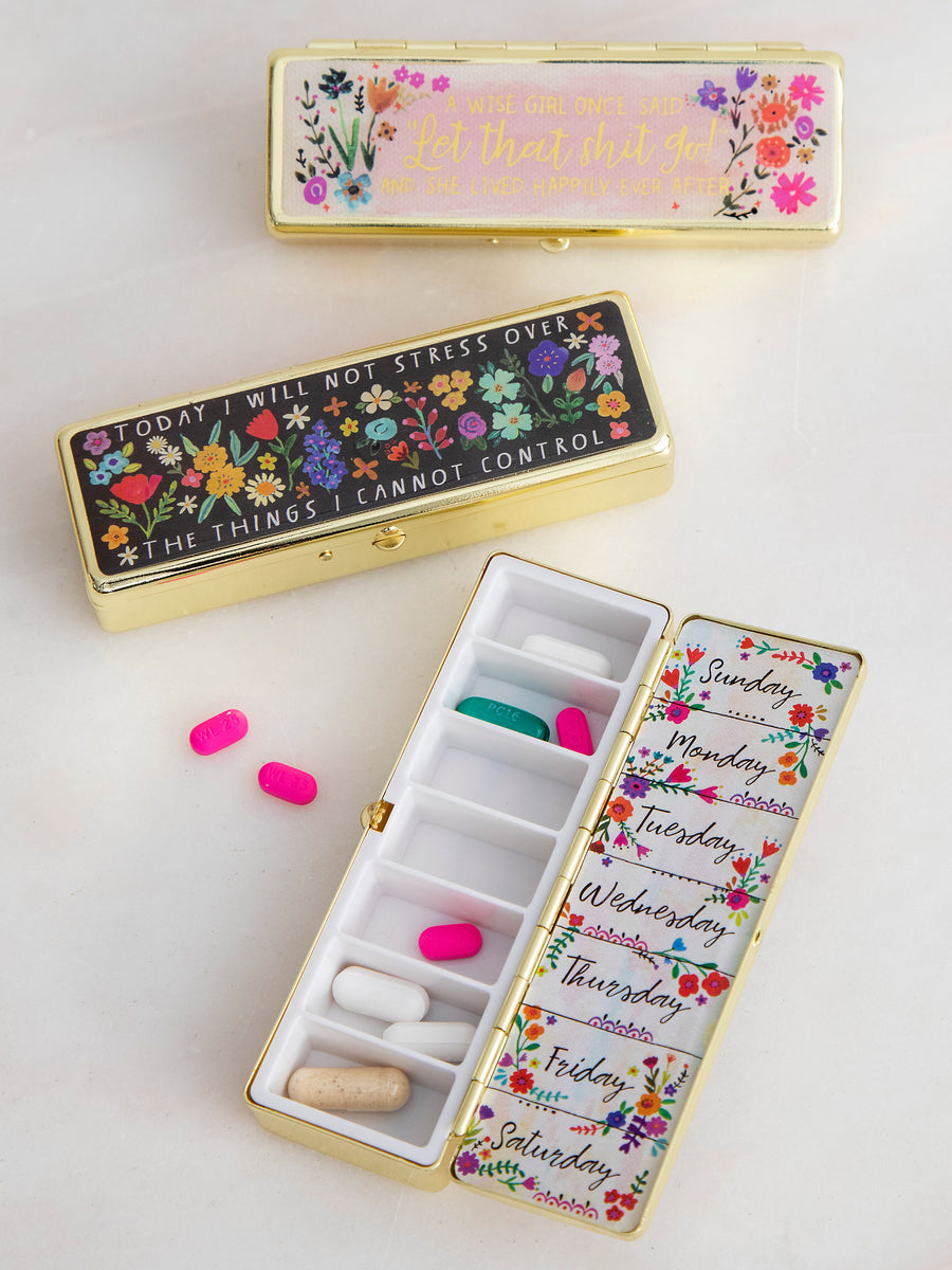 Weekly Pill Organizer - Today I Will Not Stress – Natural Life